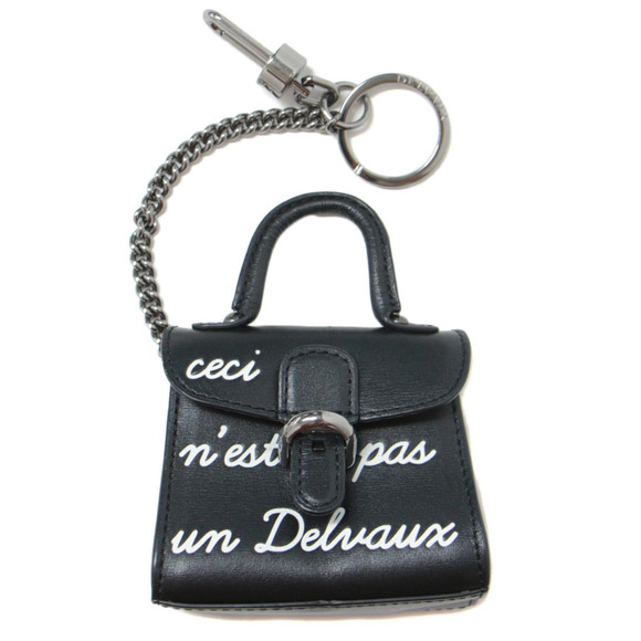 OTHERS | Accessories | Delvaux Bag Charm Black Type Chain Logo Leather ...